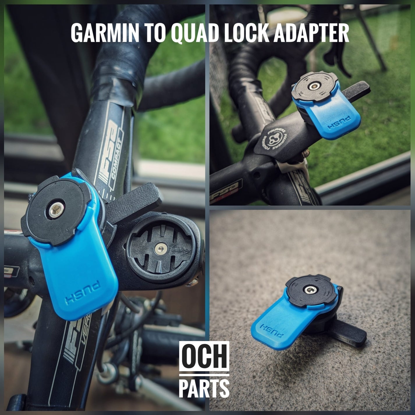 Garmin to Quad Lock / Peak Design / Mous Intralock adapter – OCH Parts